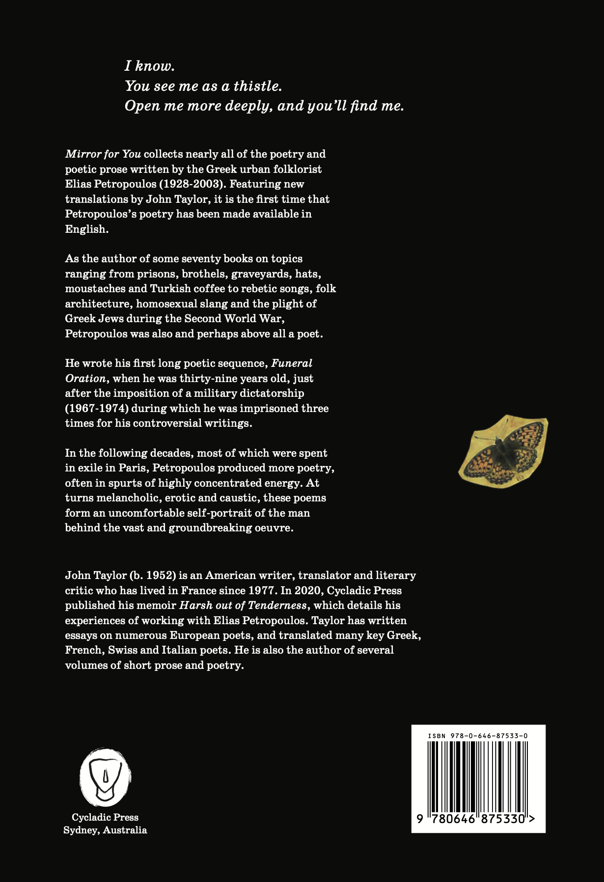 Book Review – “Mirror for You: Collected Poems (1967 – 1999.)” by Elias ...
